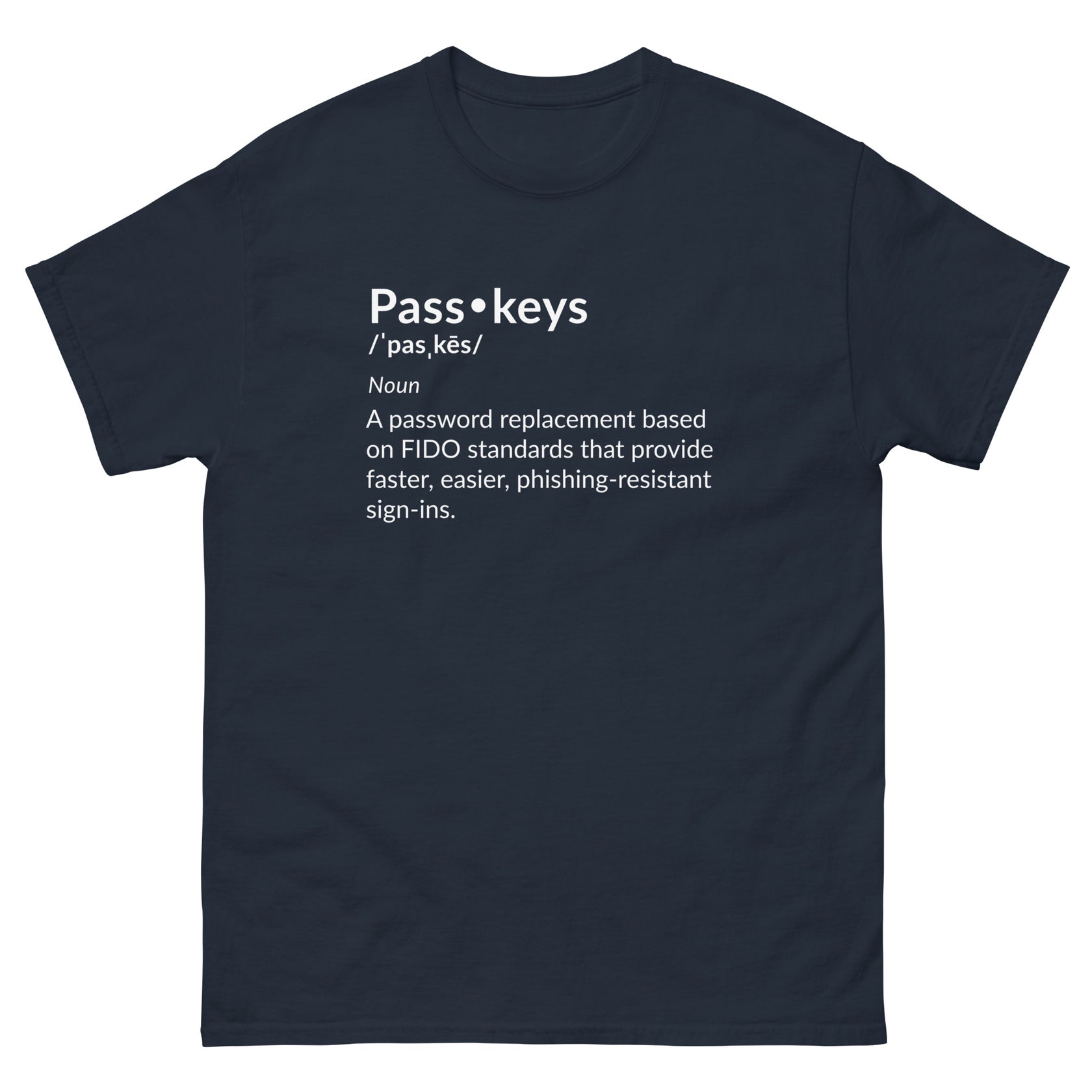 Passkey Definition - Classic Fit Tee – FIDO Alliance Official Merch